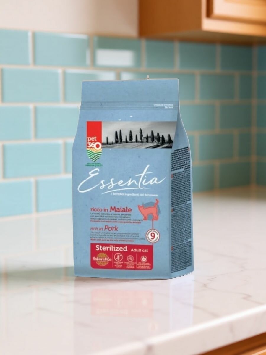 "Сухой корм для стерилизованных кошек ESSENTIA ADULT STERIL PORK -мясо дикого кабана,7,5кг