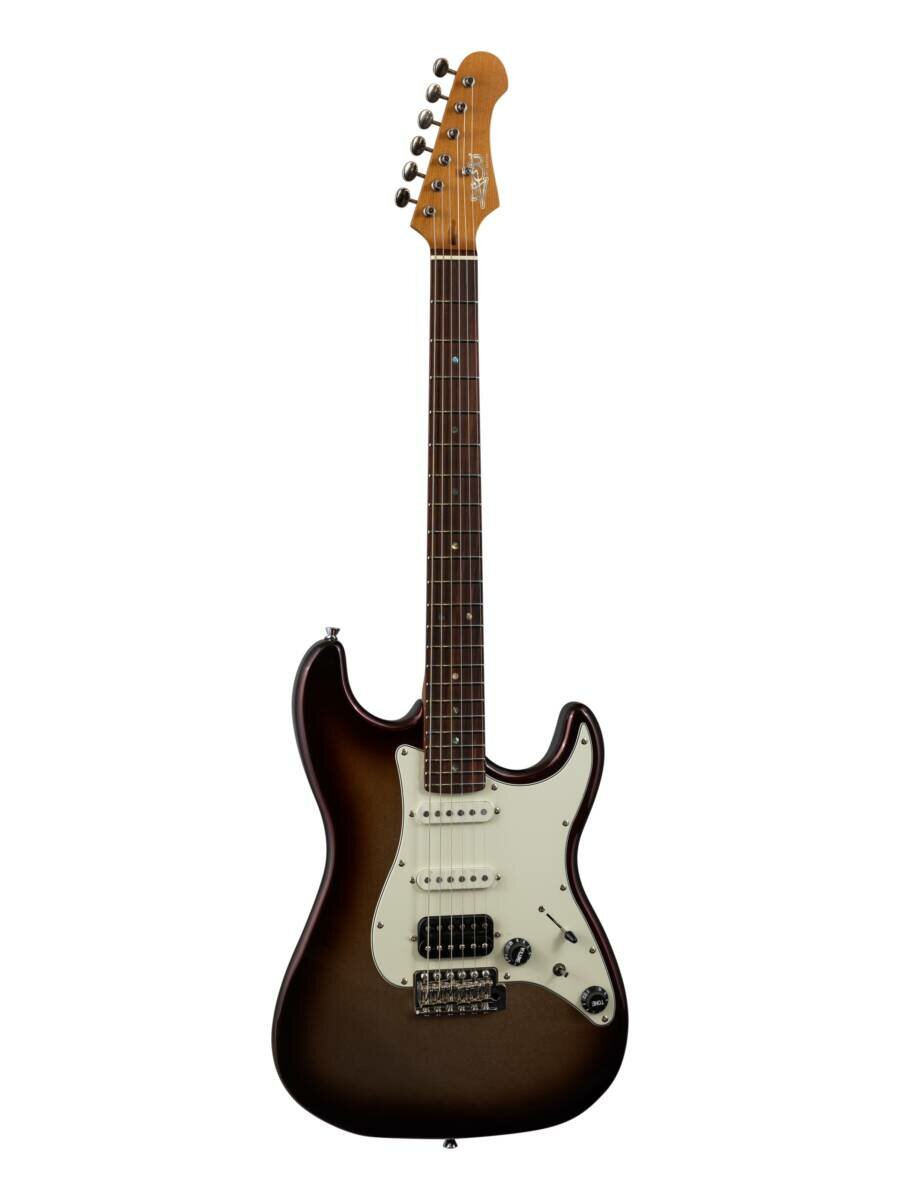 Электрогитара JET JS-40 Metallic Burst, Stratocaster, серия Elite, корпус ольха, 22 лада, HSS, tremolo