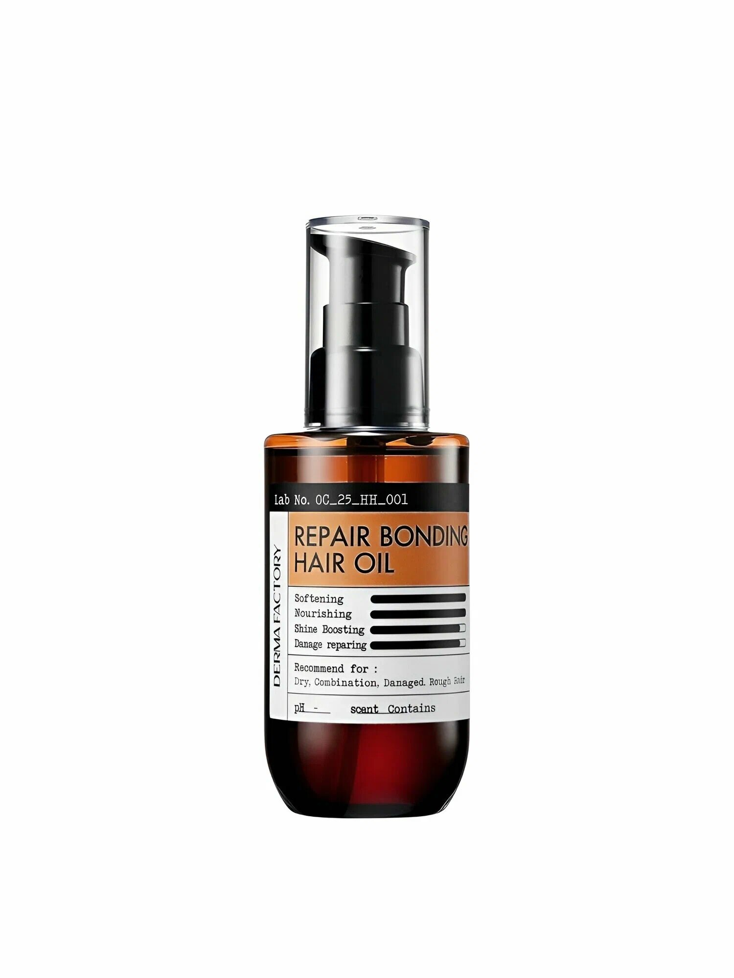 Derma Factory Масло для волос восстанавливающее с маслом жожоба, арганы и миндаля Repair Bonding Hair Oil 100 мл.