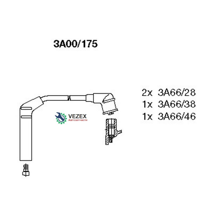 BREMI 3A00/175 Провода высоковольтные, комплект
