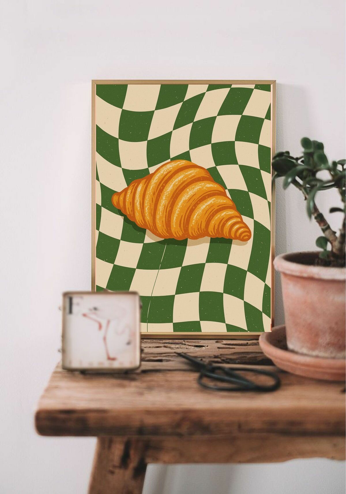 Artstiker Постер Круассан 42х29 см для декора кухни и кафе постерная бумага 200гр/м — фото 1