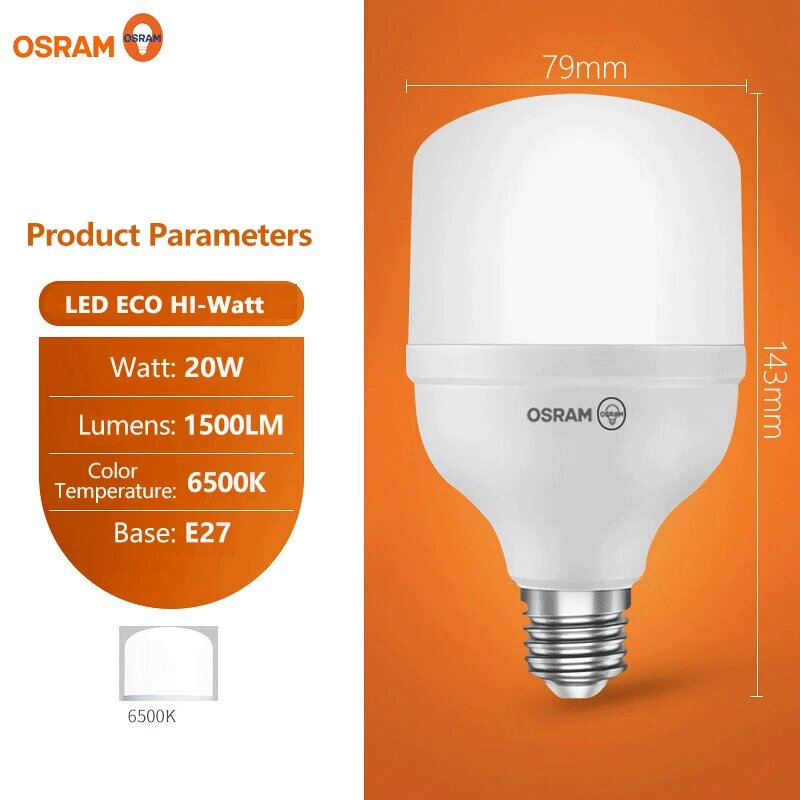 OSRAM LED ECO HI-Watt 20W 6500K E27