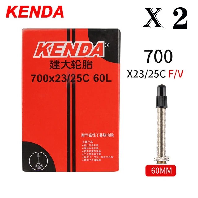 2 шт. велокамеры KENDA 700x23/25c FV 60L