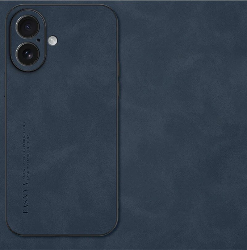 Мягкий чехол из овечьей кожи для Apple iPhone Air 17 17E 16E 16 Pro Max Черный, Blue, iPhone 16