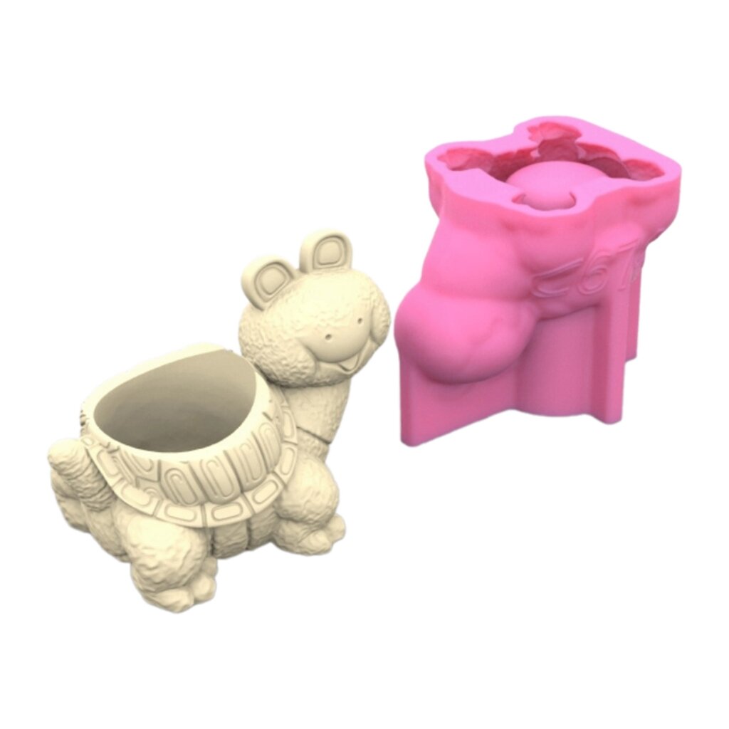 Силиконовые Цветочные Горшки Плесень 3D Черепаха Суккулентный Плантатор Плесень Украшения Дома