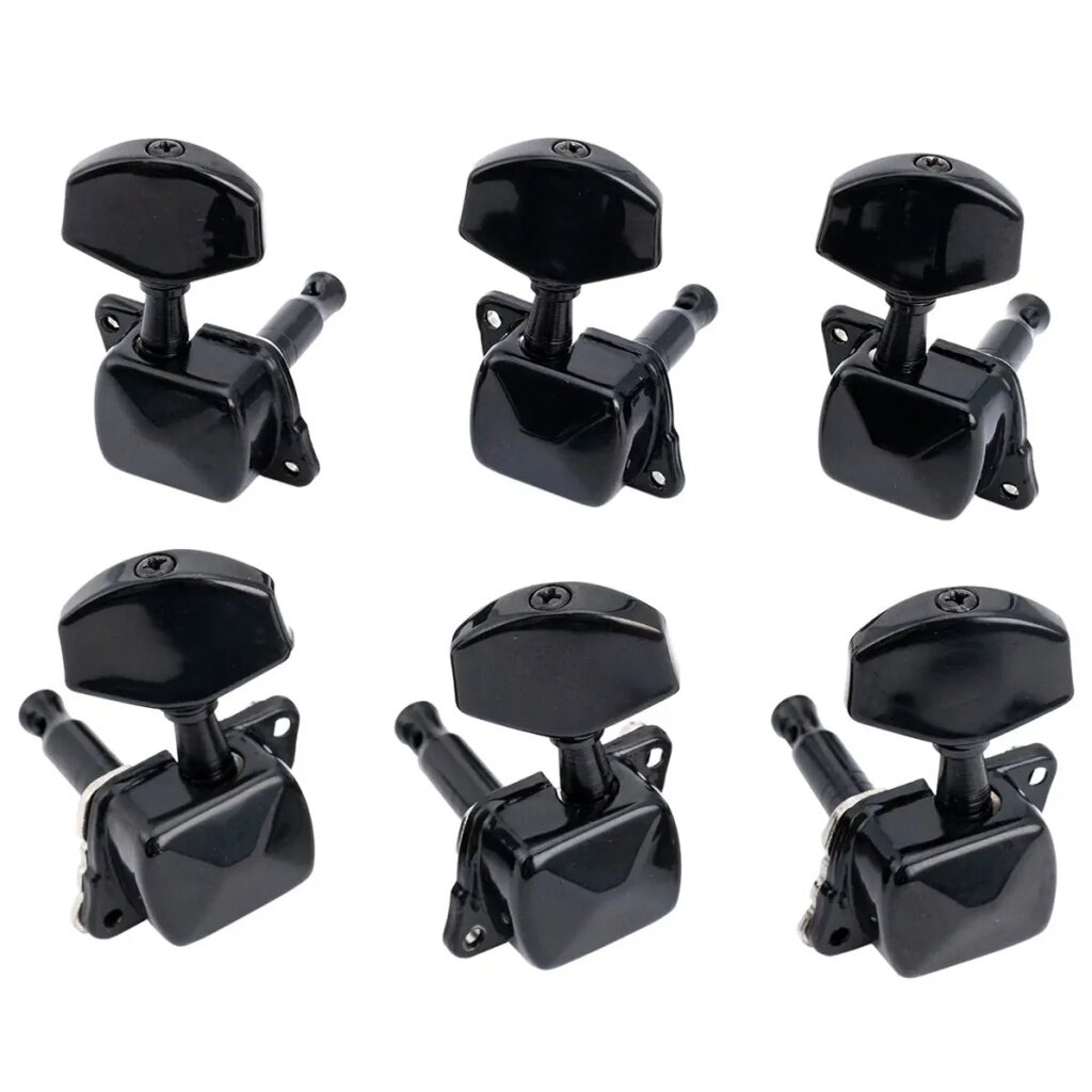 Колки для гитары 3+3, черные, Musiclily MX1351BK-3MX1352BK-3