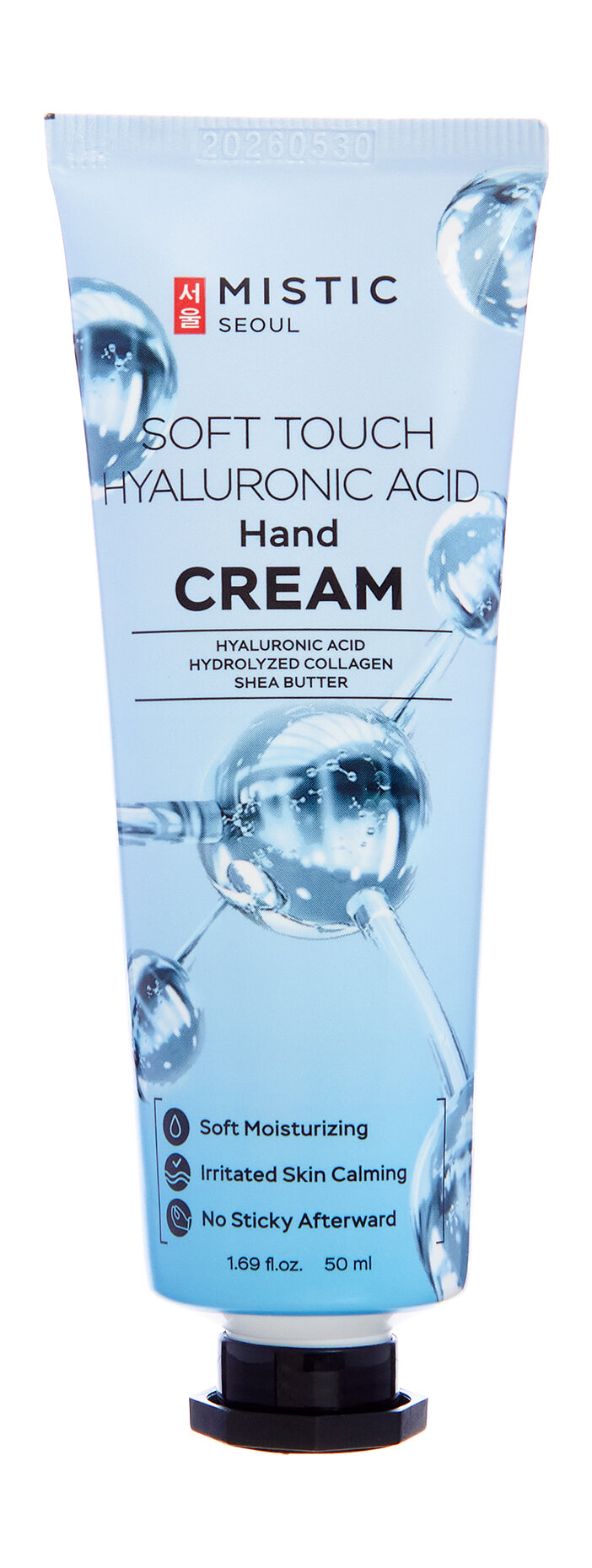 MISTIC Крем для рук Soft Touch Hyaluronic Acid увлажняющий с гиалуроновой кислотой и коллагеном, 50 мл