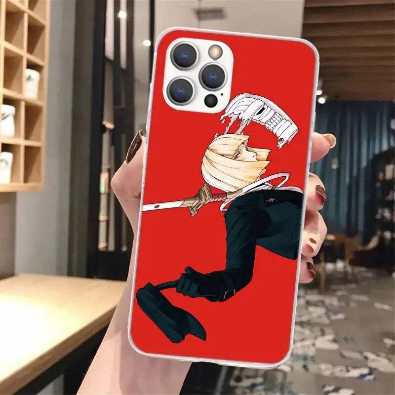 Мягкий чехол для телефона Bleach Shinji Hirako для iPhone 16, 15, 14, Красный, NK583-9, iPhone 13