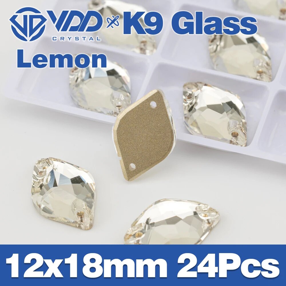 Стразы VDD Lemon 12x18mm, 24шт
