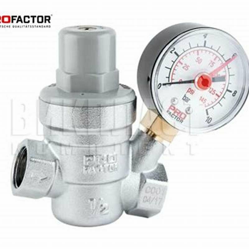 Редуктор давления STI с манометром, 3/4", диапазон 1–6 бар