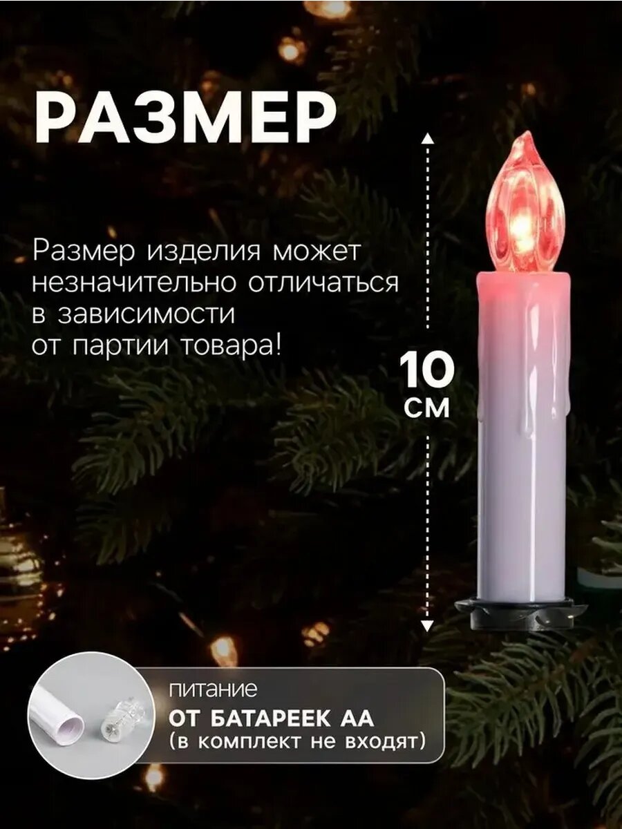 Цветные светодиодные свечи на прищепках с пультом
