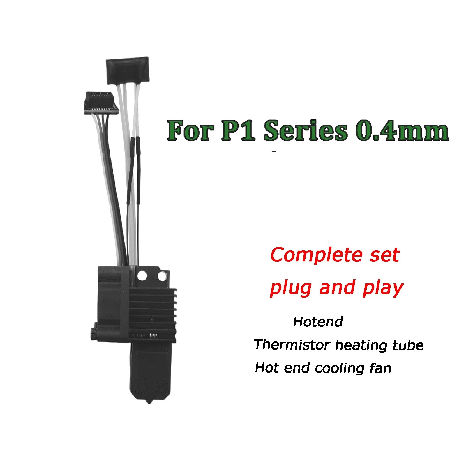 Горячий конец Bambu Lab P1S из закаленной стали P1 Fully Hotend 0.4
