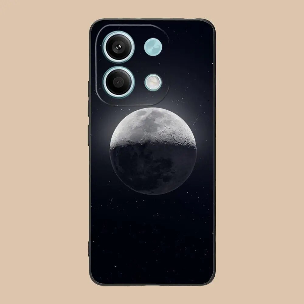 Эстетичный чехол для телефона с космическим дизайном для Xiaomi 15 14 13 12 Mi 11 Сяоми 14, Black08