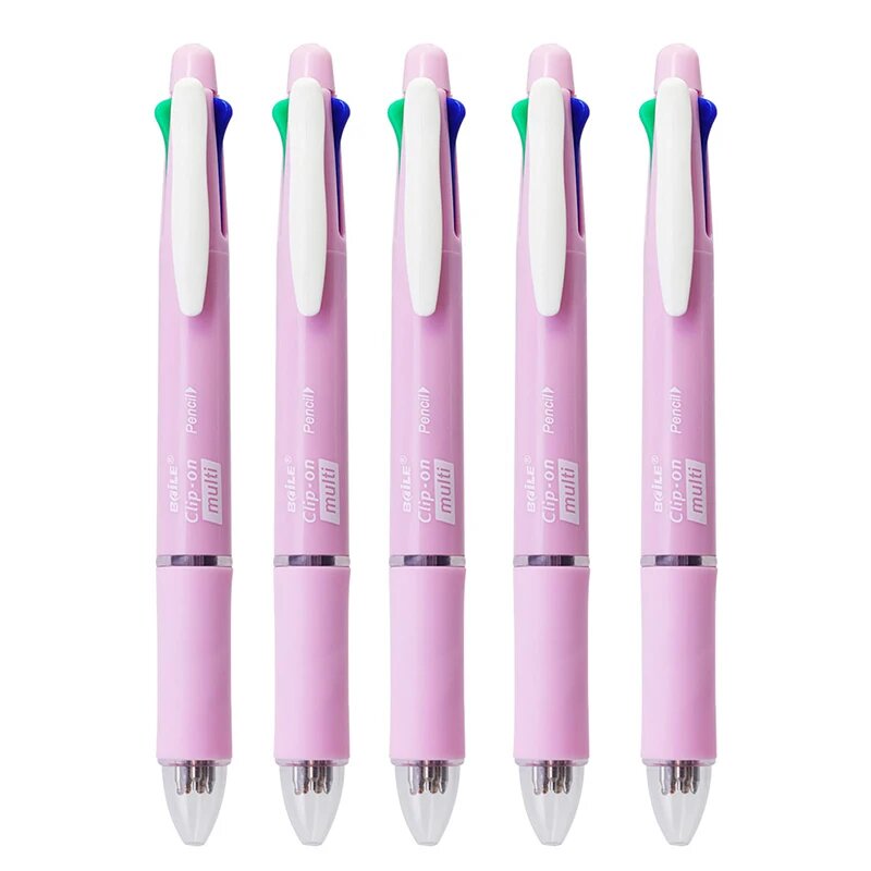 Набор из 5 шариковых ручек 5-в-1 5pcs pink
