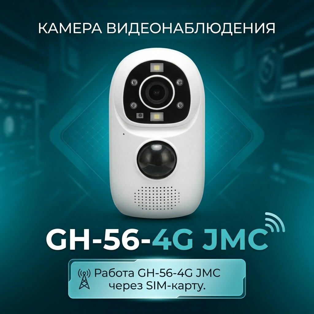 Автономная 4G‑камера с SIM‑картой и аккумулятором: JMC-GН-56