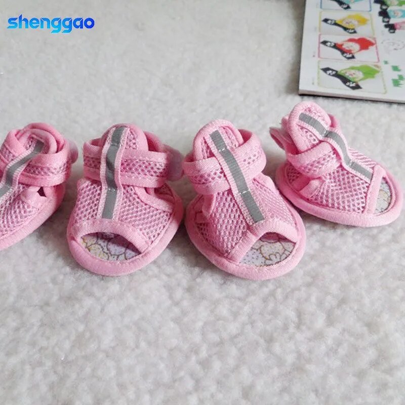 Дышащие сандалии для домашних животных, Обувь из сетчатой ткани для собак