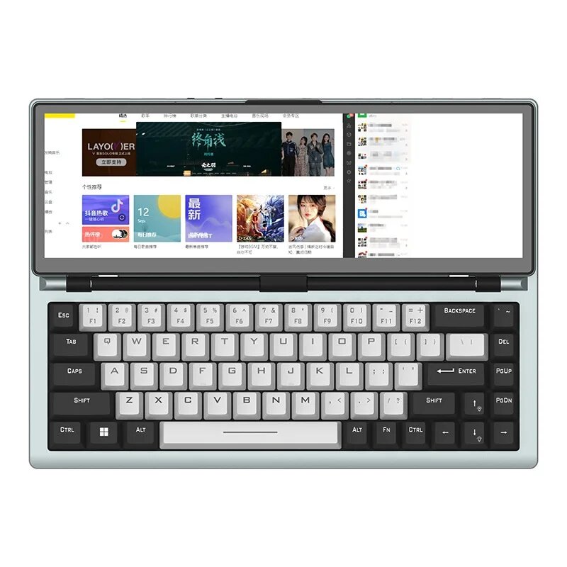 12,3-дюймовый портативный игровой монитор с HD IPS панелью 1920*720, USB-интерфейс, складываемость на 90°, сенсорная клавиатура, высокое разрешение