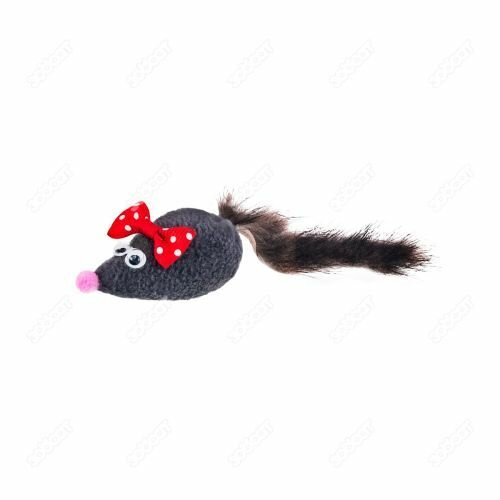 Gosi Игрушка для кошек, мышь Микки с норковым хвостом, 1 шт