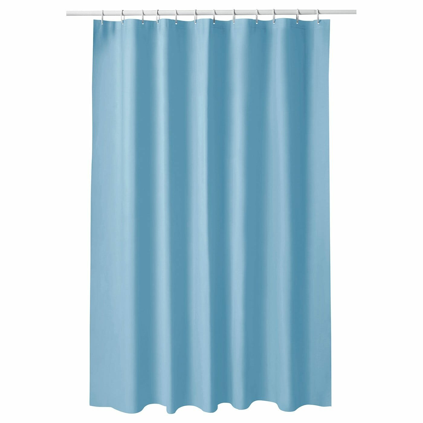 Штора для ванной IKEA LUDDHAGTORN, синий, 180x200 см 506.136.91