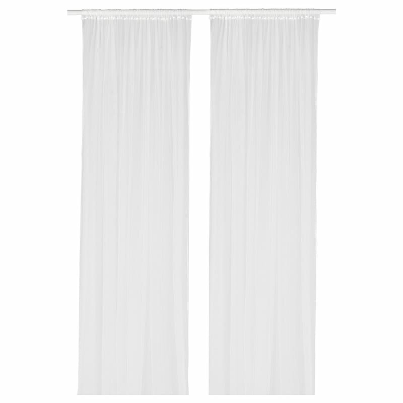 Штора IKEA LILL Firanki, белый, 280x300 см, 1 пара 100.702.62