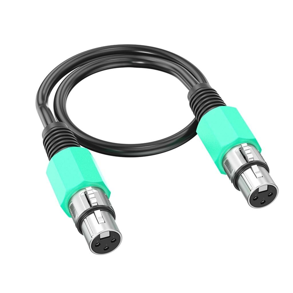 Кабель XLR 3-pin мама-мама, 30см-10м, Зеленый - 2m