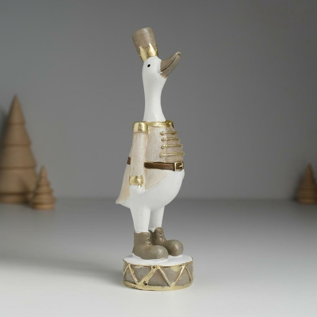 Статуэтка Сима-ленд "Гусь в военной форме", полистоун, 5,5×5,5×17 см