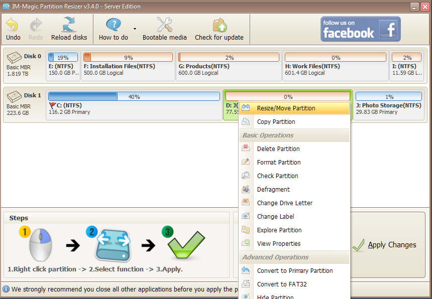 IM-Magic Partition Resizer Pro издание PC Ключ • Цифровой ключ