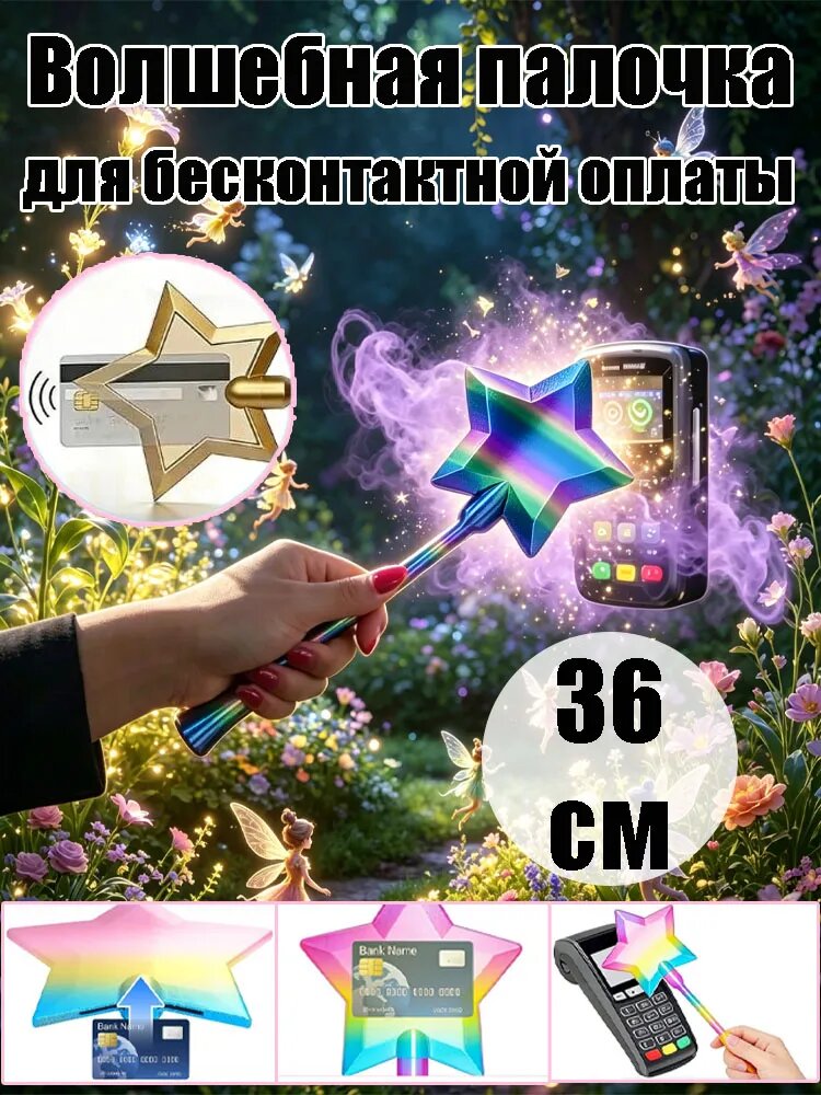 Магическая атрибутика: Волшебная палочка для бесконтактной оплаты(3D-печатный держатель для карт)