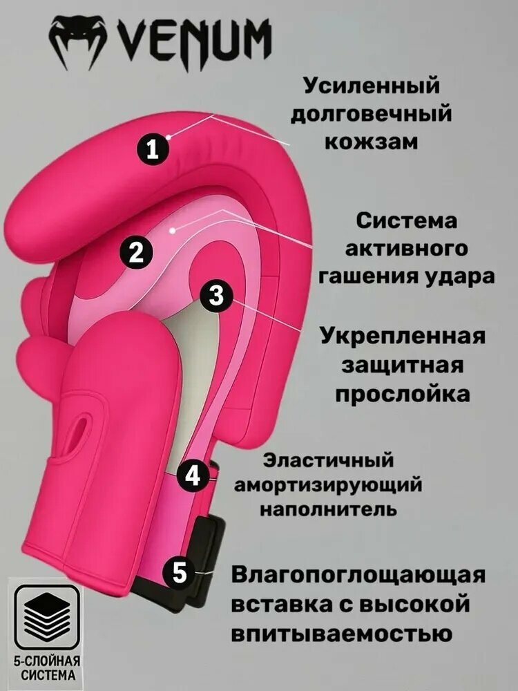 Перчатки для кикбоксинга, размер: 6 — фото 1