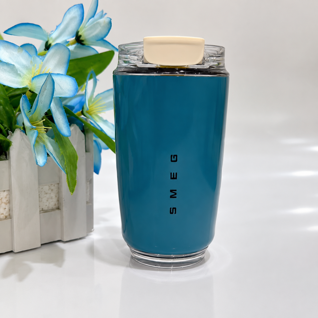 Термокружка SMEG с крышкой, 240 мл, нержавеющая сталь 304, для кофе и чая