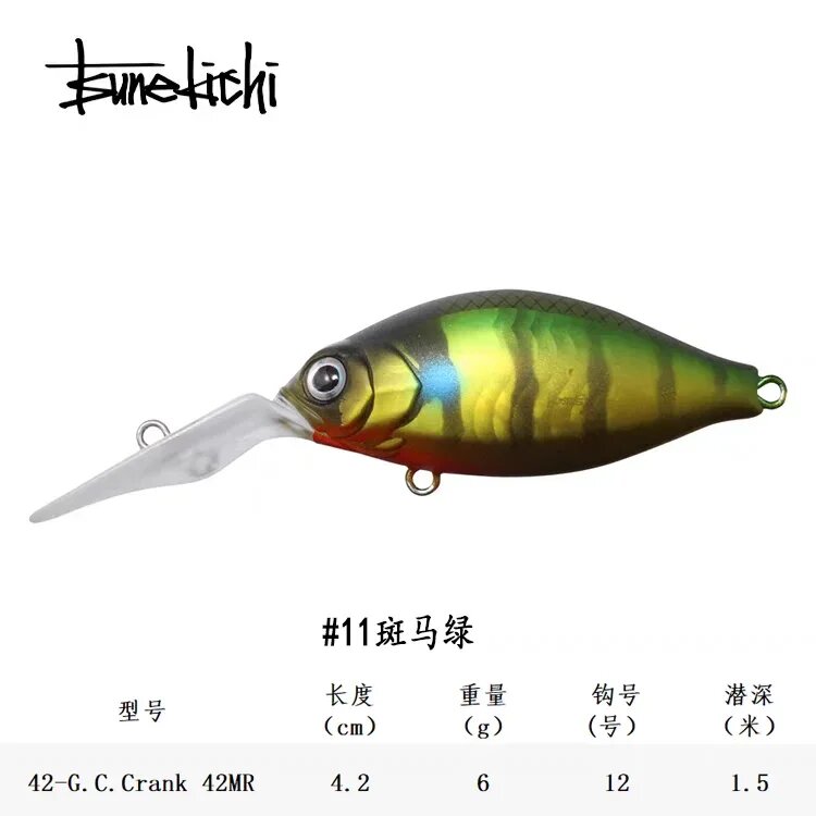 TSUNEKICHI ISSEI Ate Little Fatty G.C. ShallowCrank40SR/42MR 11 long -42mm-6g