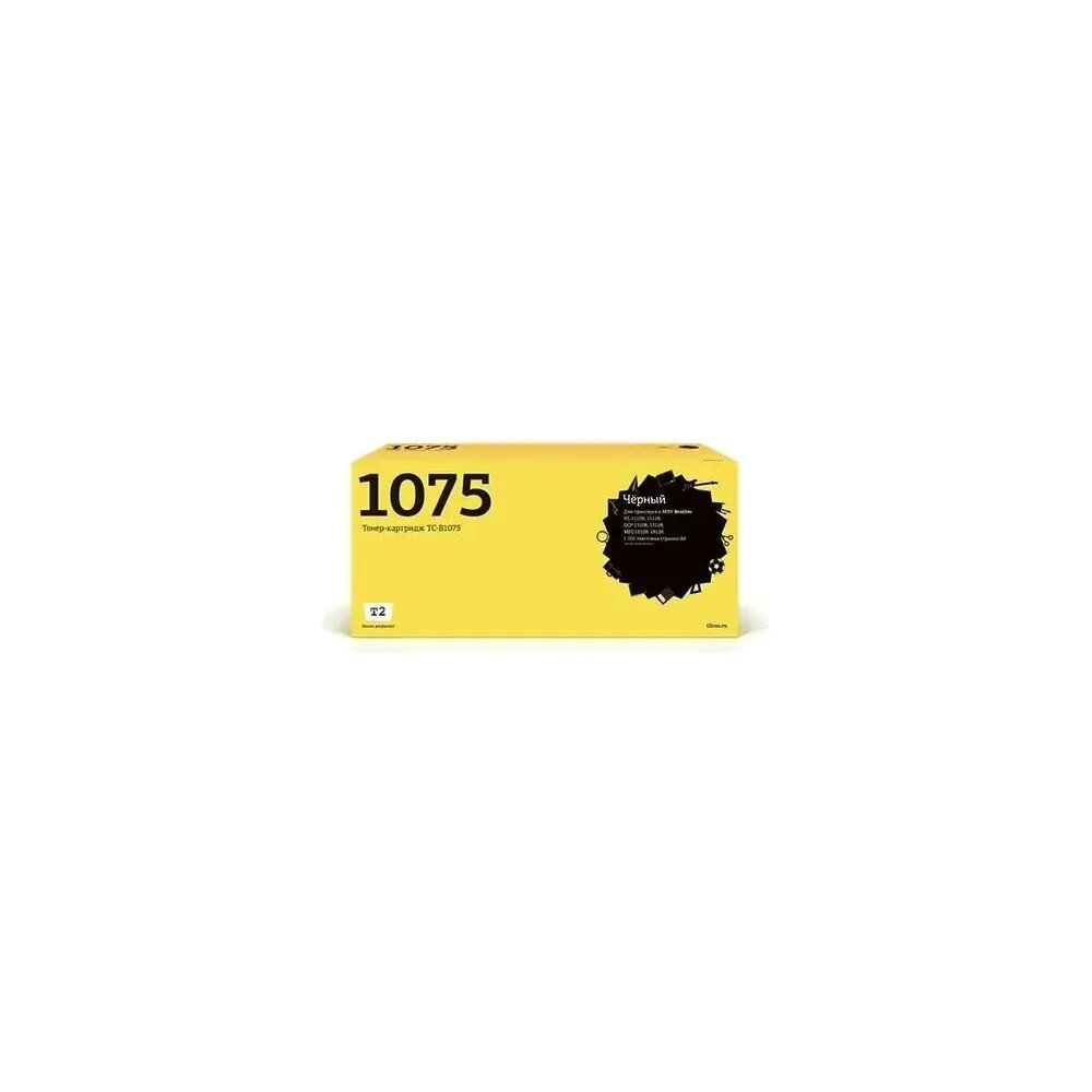 Двойная упаковка картриджа T2 (TN-1075) для Brother HL-1110R/DCP1510R/MFC1810 (2шт. x 1000 стр.) TC-B1075D
