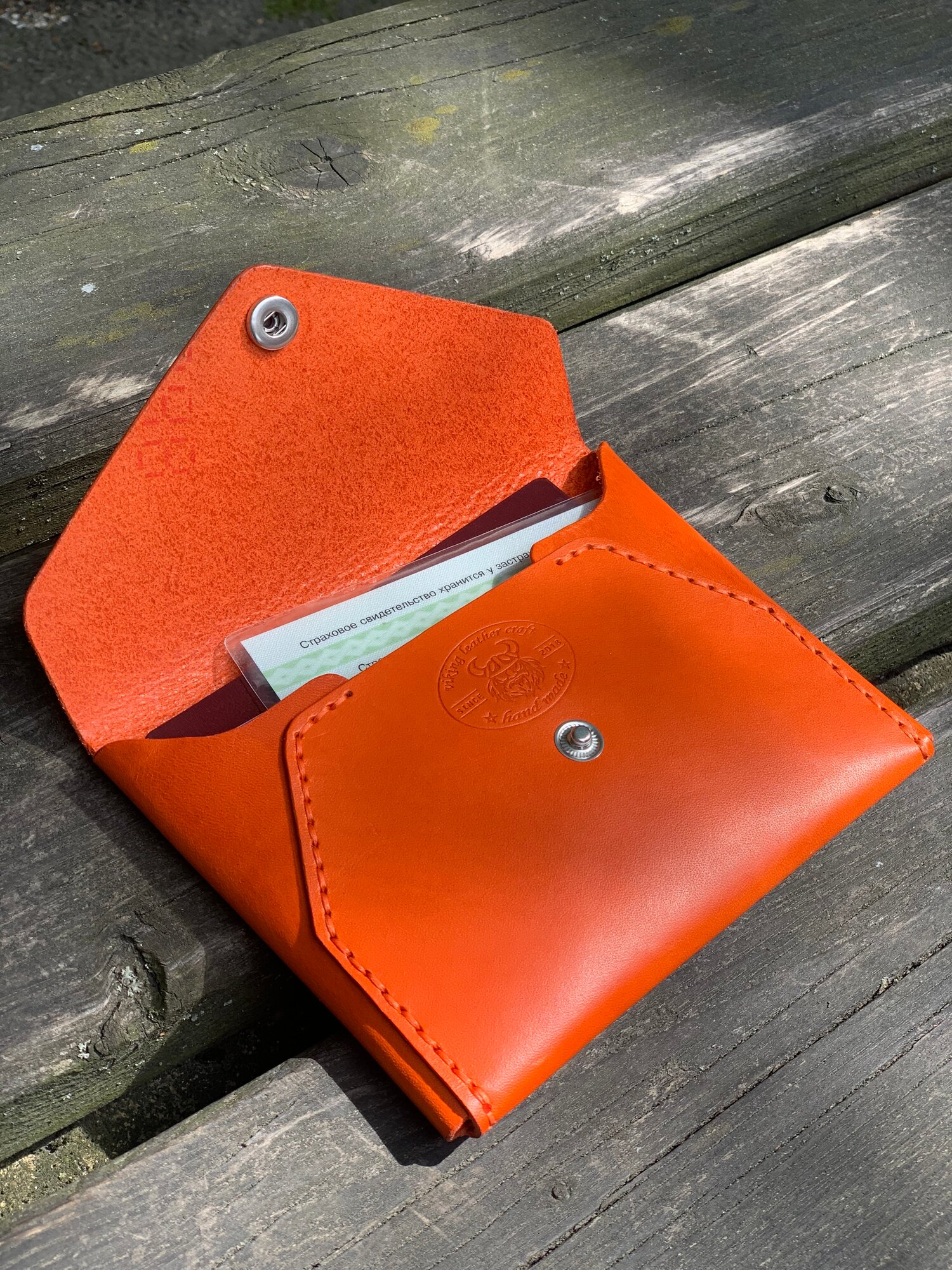 Обложка для личных документов viking leather craft