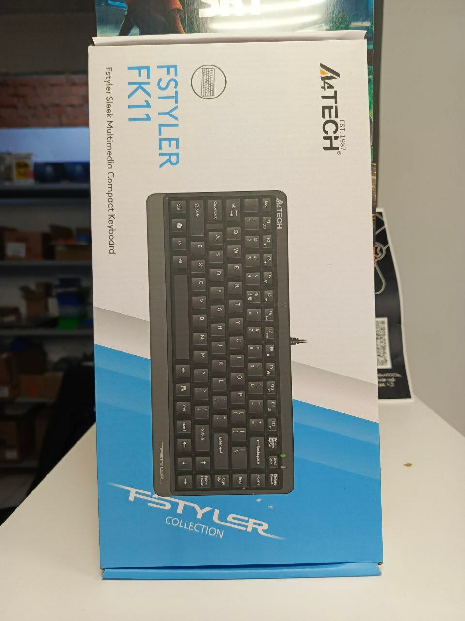 Клавиатура проводная A4TECH Fstyler FK11 USB slim, серая (1/20)(SPC)