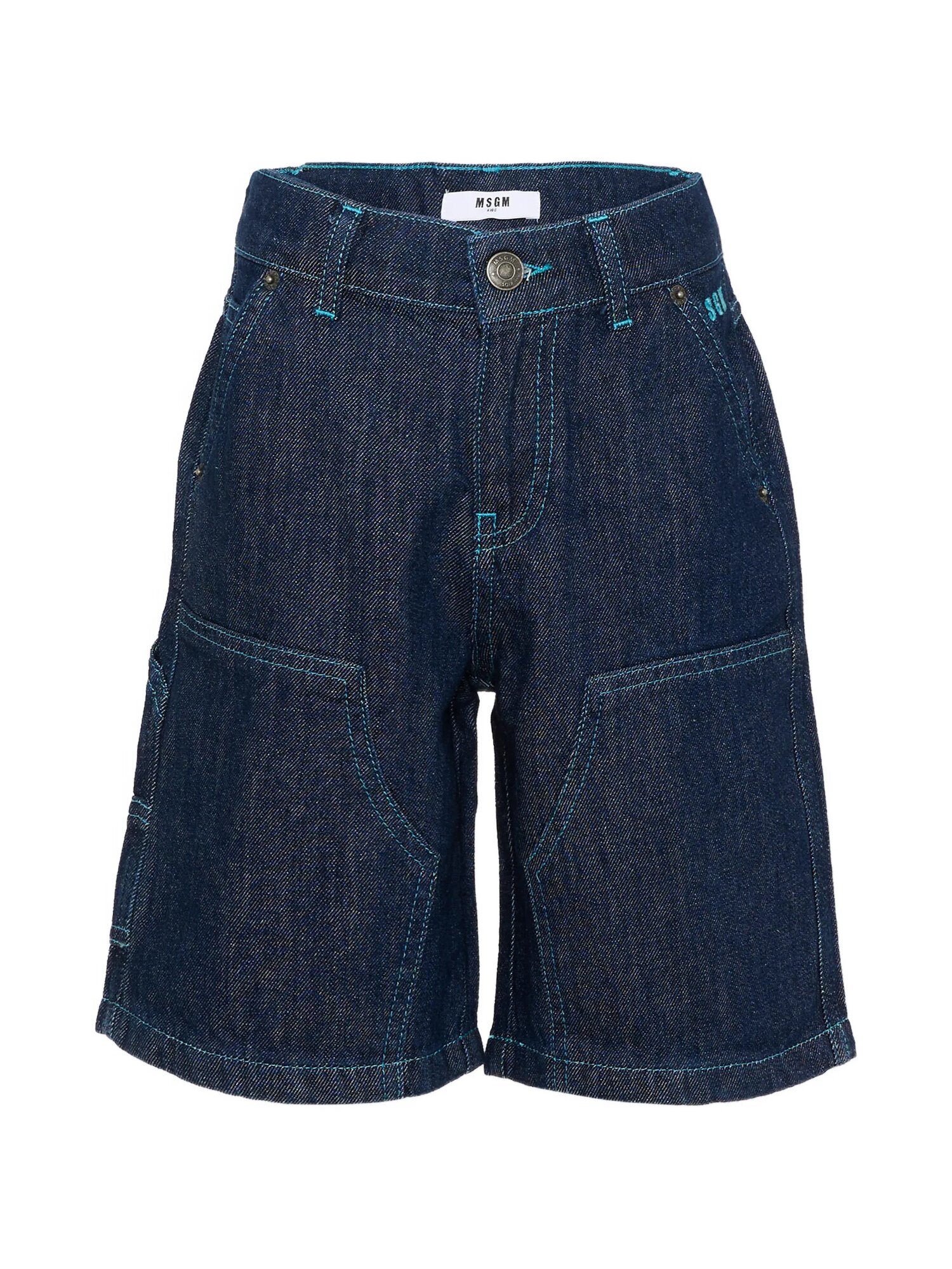 Шорты Contrast-stitch denim shorts