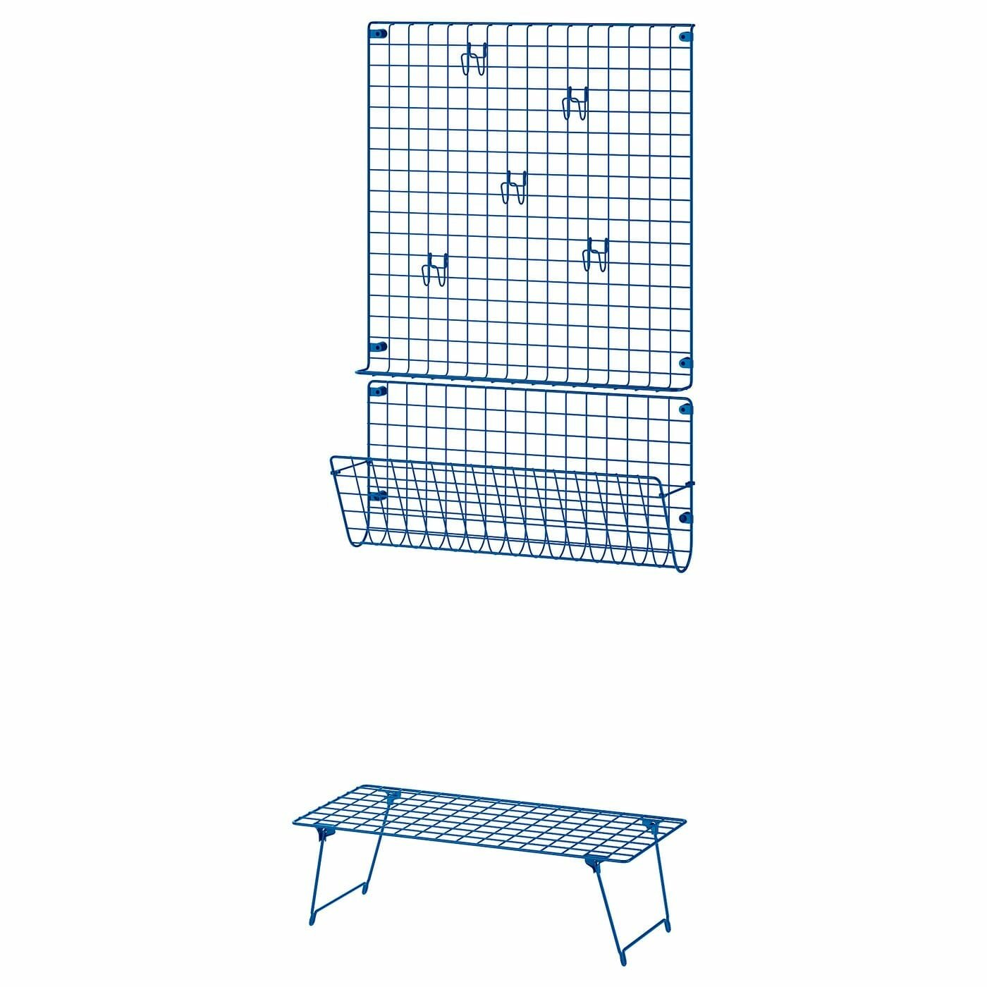 Обувница ikea grejig набор 3 шт, синий 296.225.41