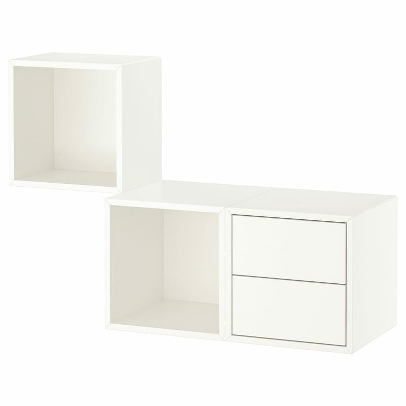 Полка ikea eket комбинация навесных шкафов 693.363.83, белый, 105x35x70 см