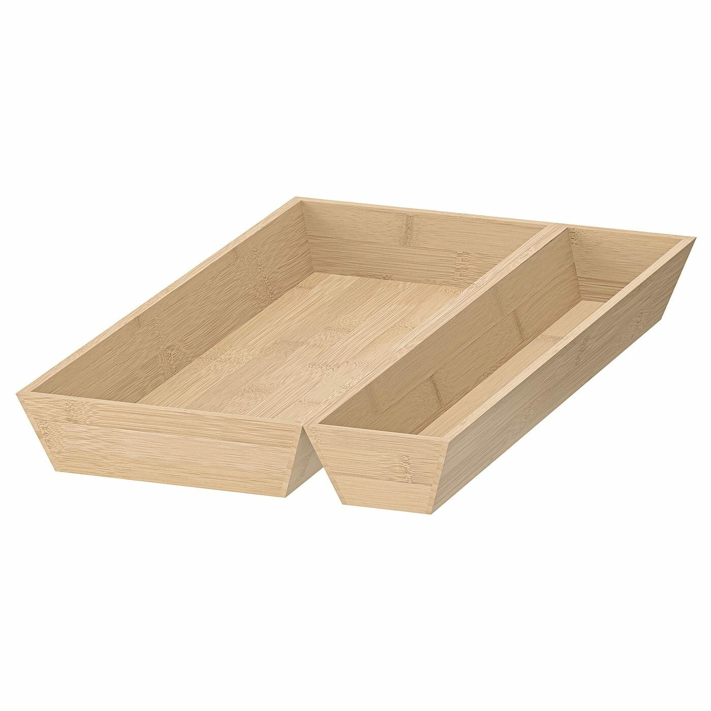 Корзина для хранения IKEA UPPDATERA вставка для ящика 2-элементная, светло-коричневый, 30x50 см 096.313.77