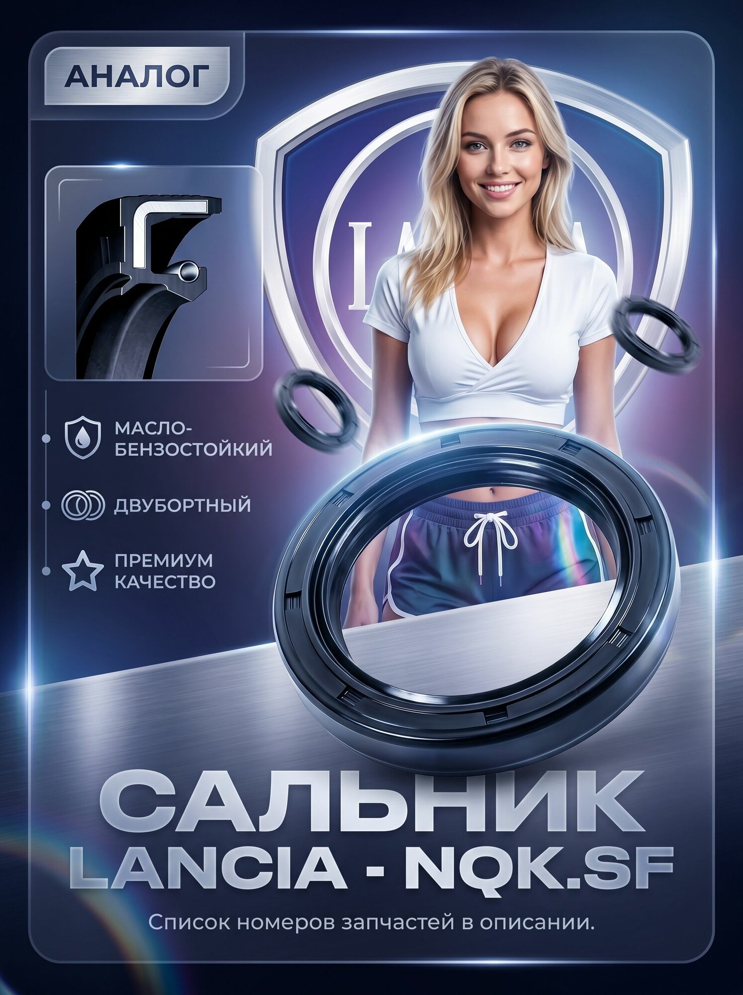 Сальник дифференциала 504581 - NQK.SF на LANCIA ZETA (22_)