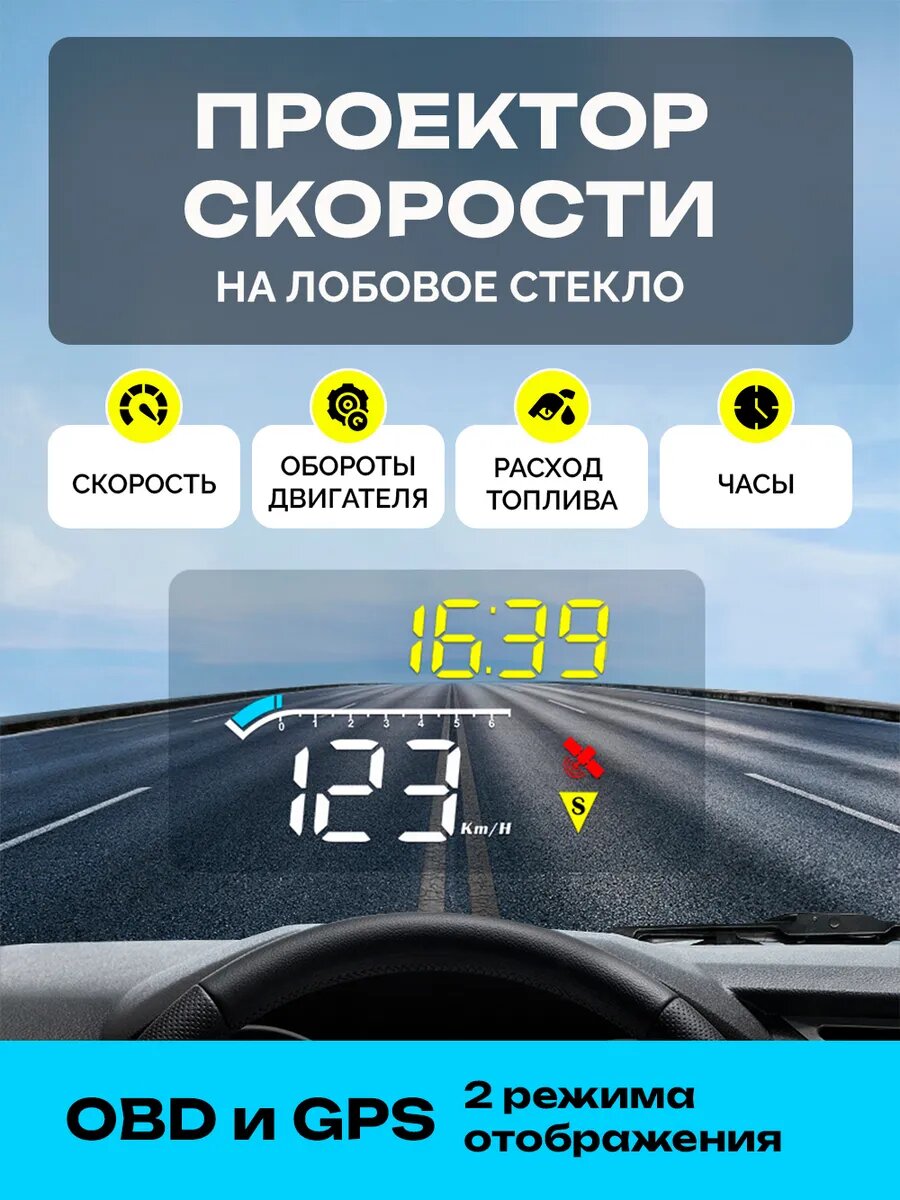 Проекция скорости на лобовое стекло