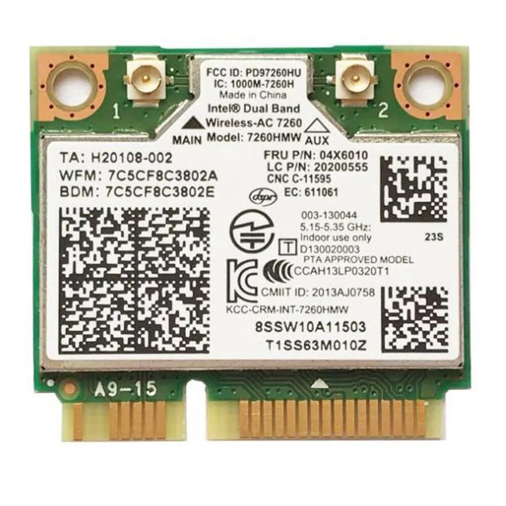 Встроенная Беспроводная Карта Для Ноутбука Intel 7260HMW 5G Card BT4.0