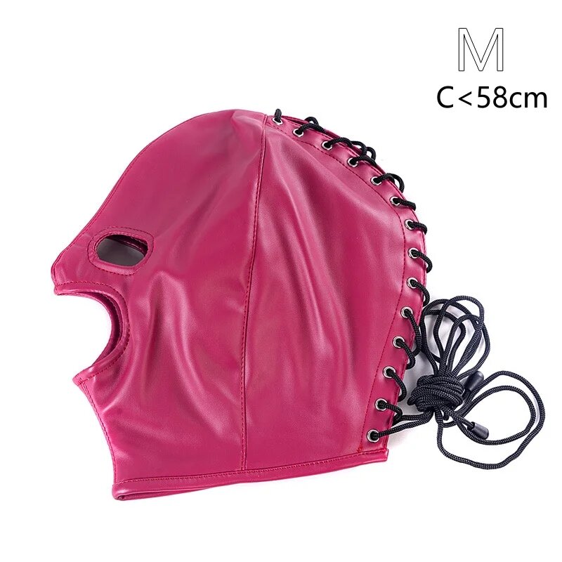 Кожаная вентилируемая маска для глаз Розовый, Rose Red M