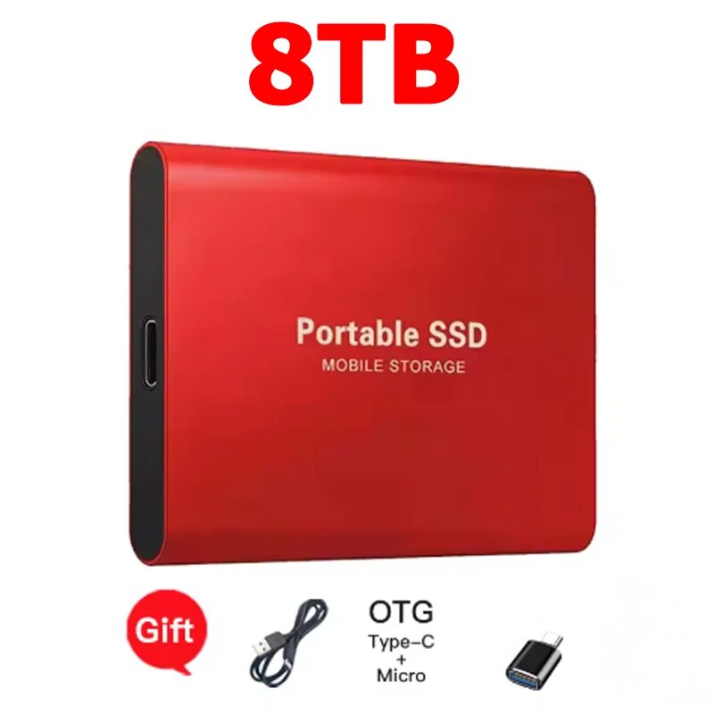 Портативный внешний SSD-накопитель USB 3.1 AI 8TB