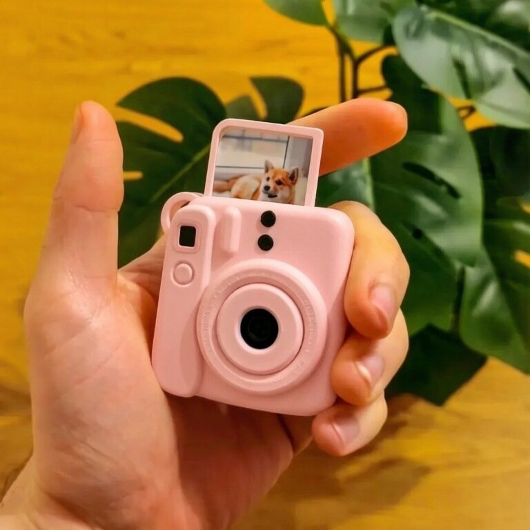 Брелок мини-фотоаппарат 3D-печать, антистресс, под маленькую фотографию