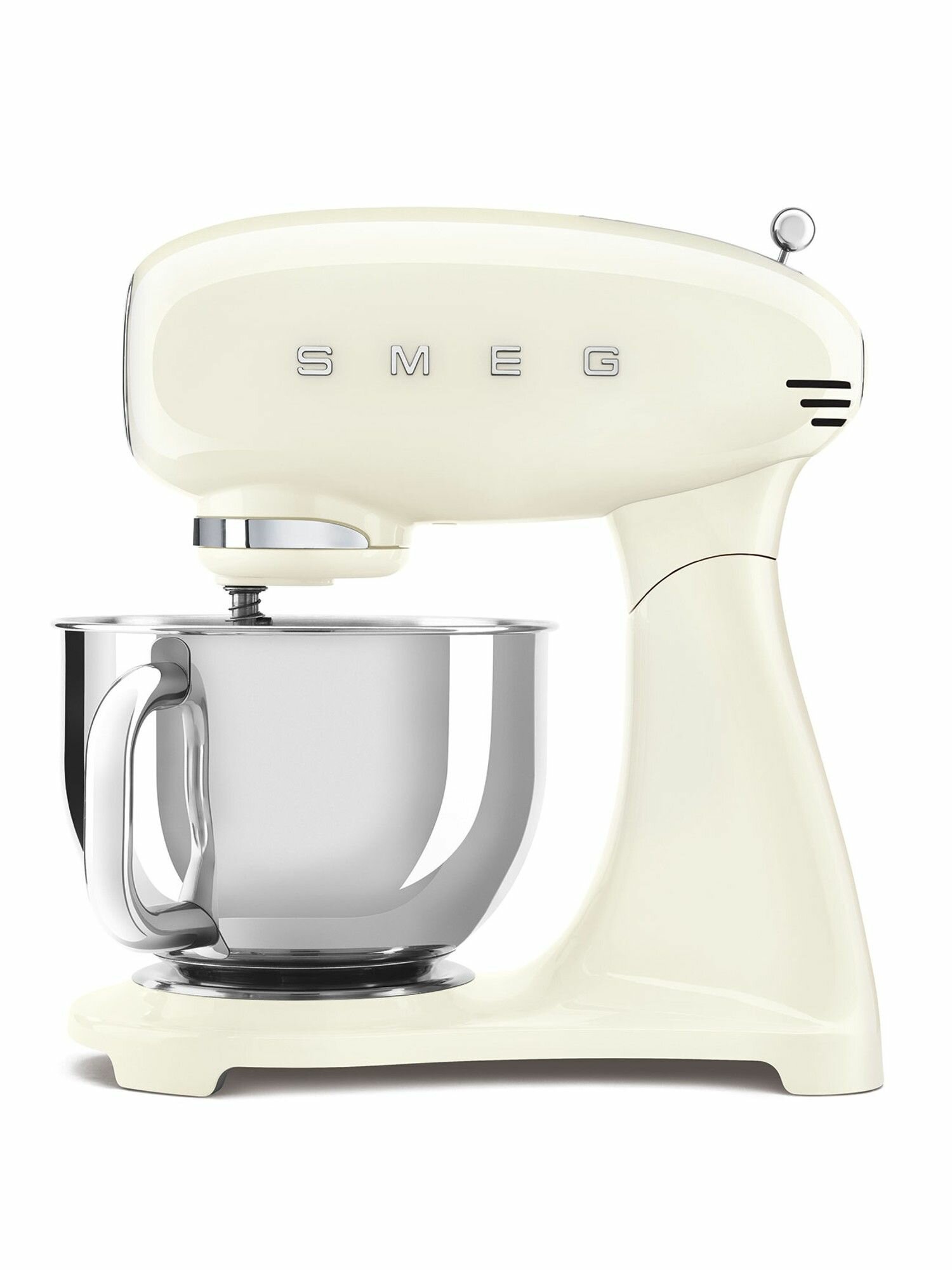 Планетарный миксер Smeg SMF05CREU 1000 Вт, чаша 4.8 л, 10 скоростей, ретро-стиль 50-х, кремовый