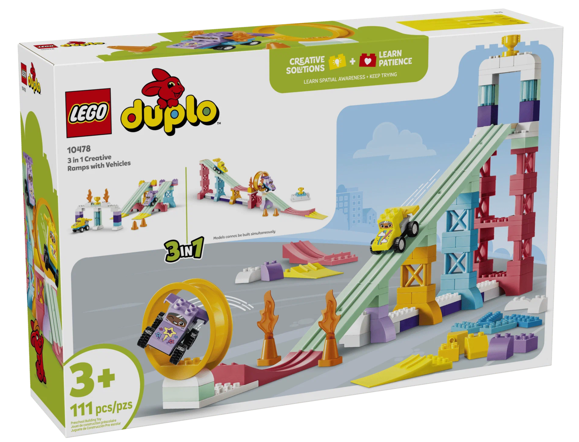 Конструктор LEGO DUPLO 10478 3 в 1: Творческие пандусы с машинками, 111 дет.