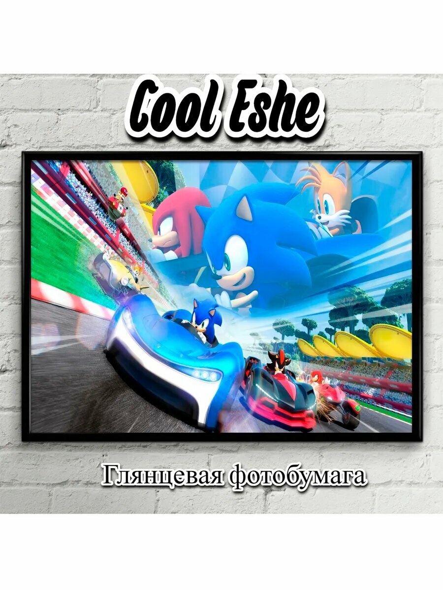 Плакат "team_sonic_racing" А3