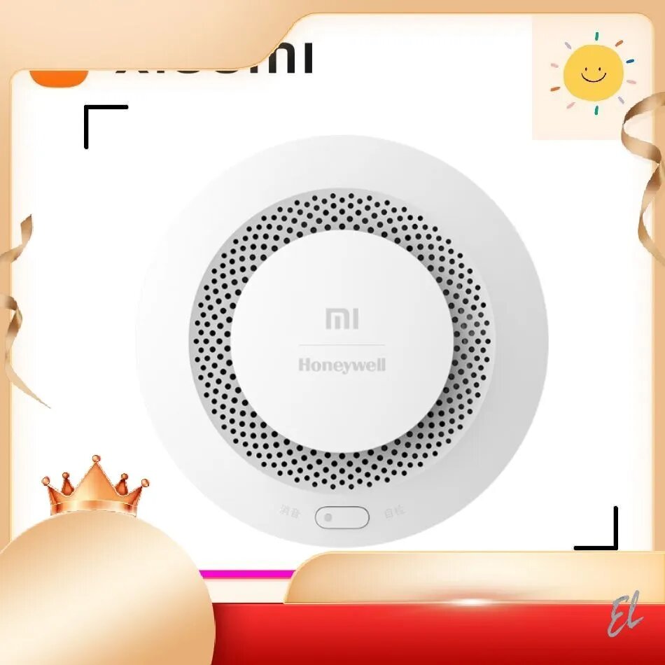 Xiaomi Honeywell Датчик дыма для умного дома, Bluetooth Mesh, Белый, Global