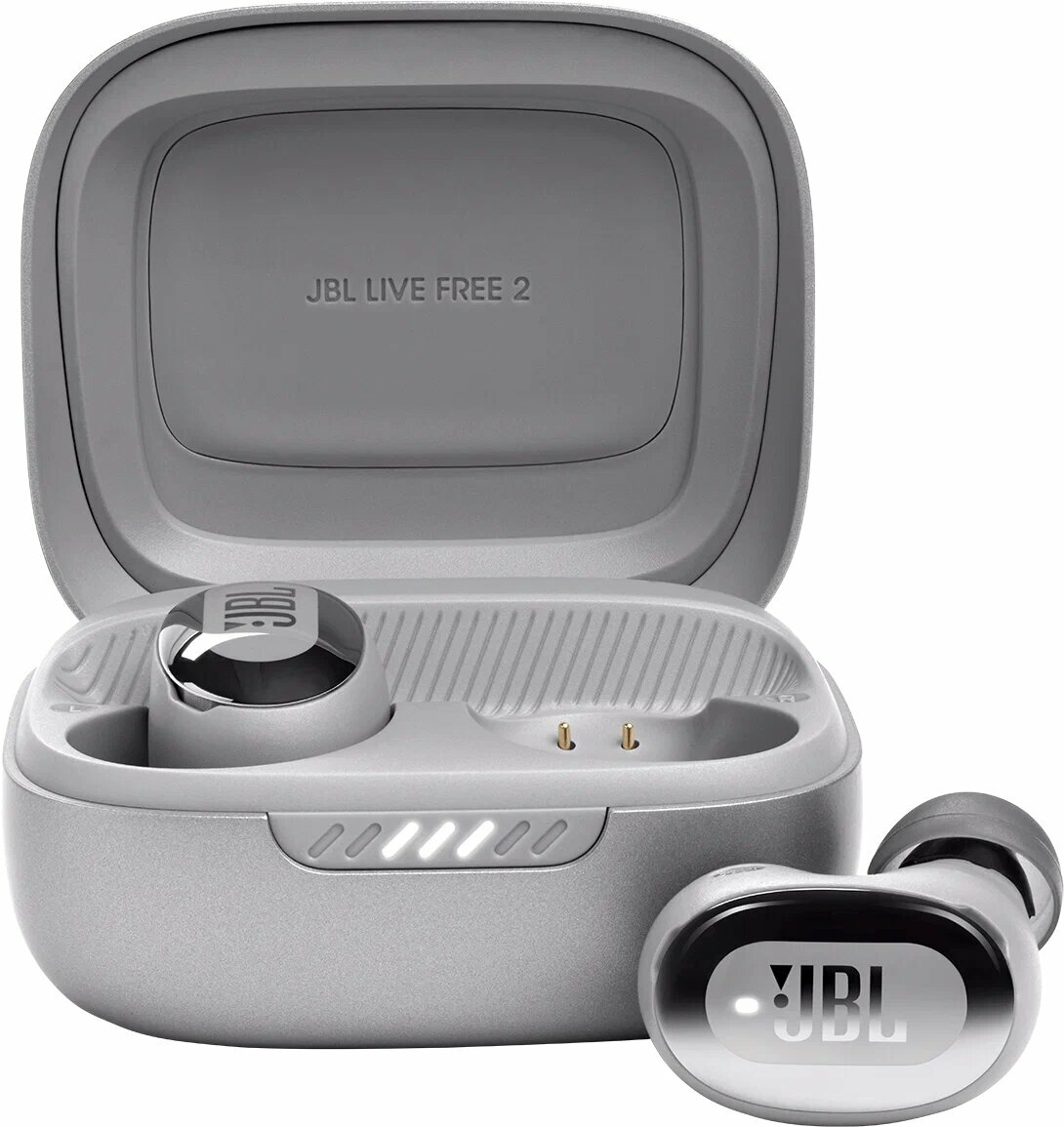 Беспроводные внутриканальные наушники с шумоподавлением JBL LIVE FREE 2 TWS SILVER