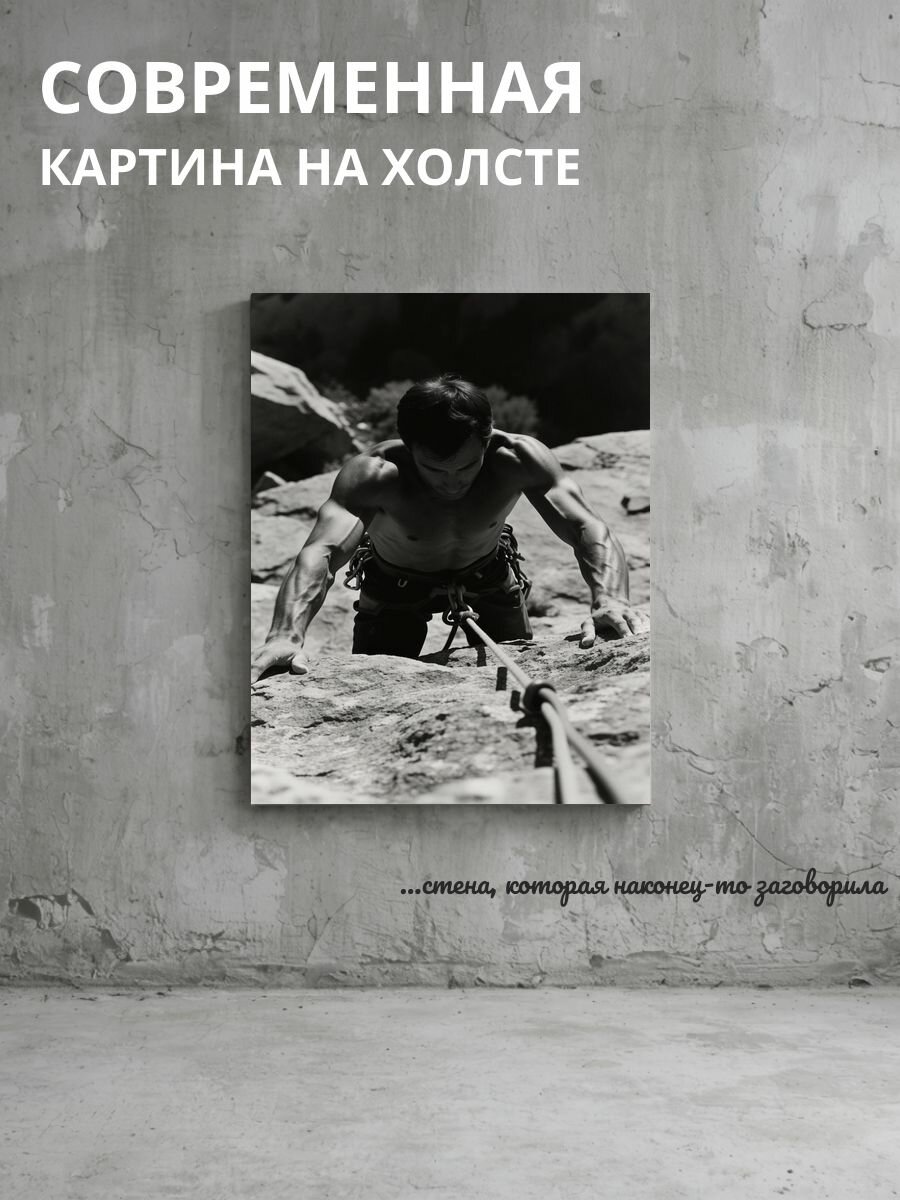 Картина на холсте Скалолазание 50x70 см